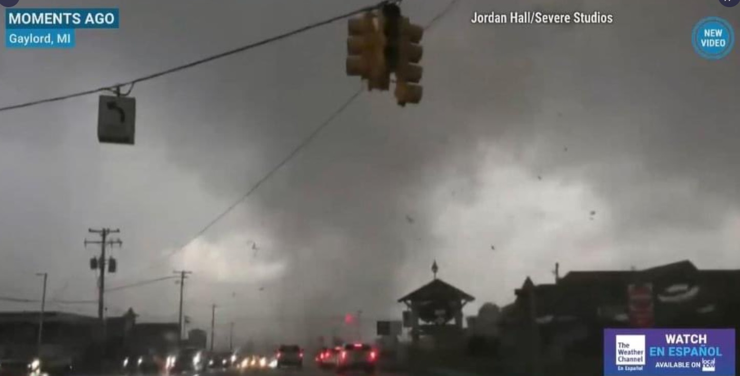 Cameras Caught Gaylord Michigan Tornado As A Full Mile Wide When