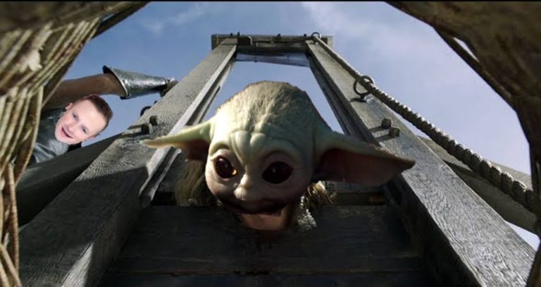 PHOTO Baby Yoda Dying By Getting His Head Chopped Off