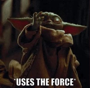 PHOTO Baby Yoda Uses The Force Meme
