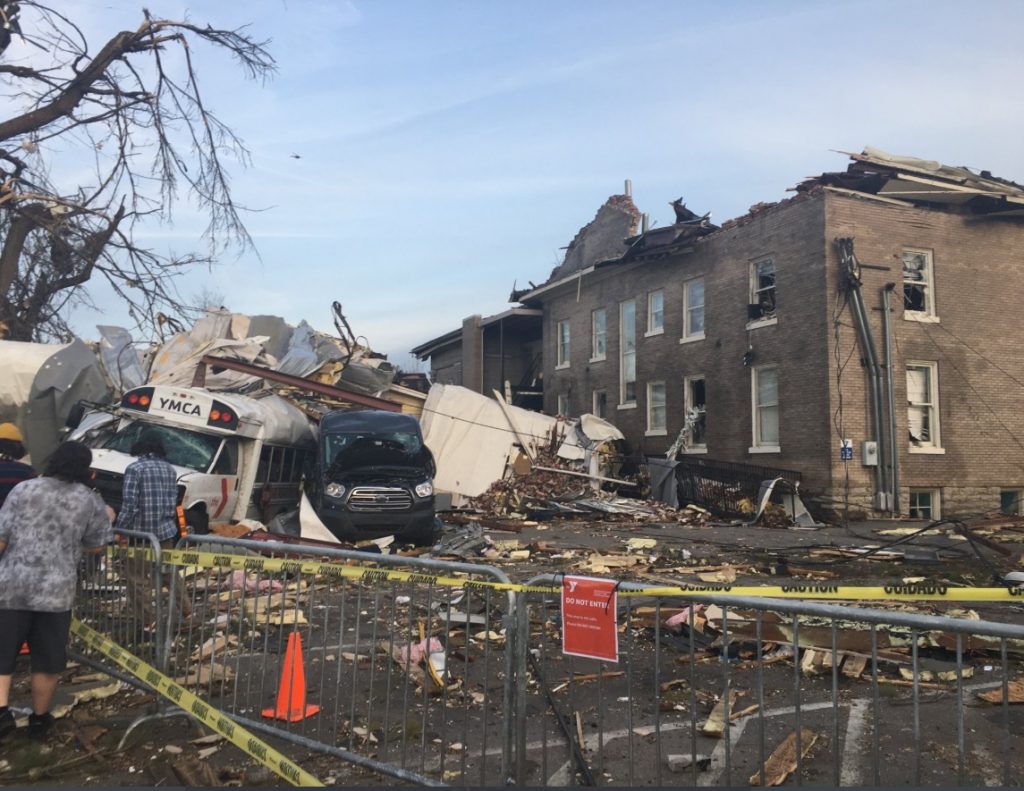 PHOTO YMCA In East Nashville Collapsed Roof Ripped Off And Thrown Onto ...