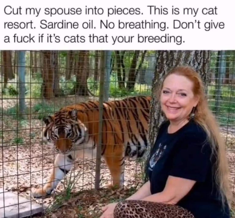 PHOTO Carole Baskin Sardine Oil Meme