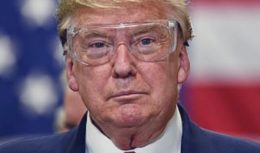 PHOTO Donald Trump Wearing Safety Glasses