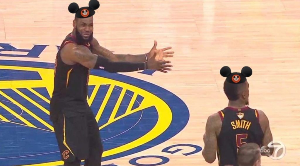 PHOTO Lebron James And JR Smith Wearing Mickey Mouse Ears