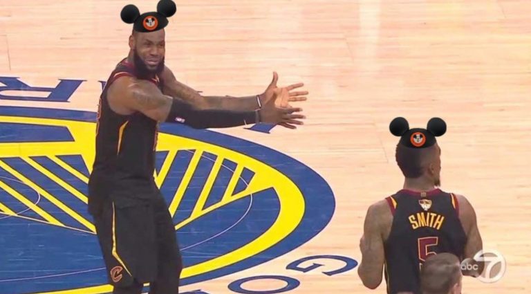 PHOTO Lebron James And JR Smith Wearing Mickey Mouse Ears