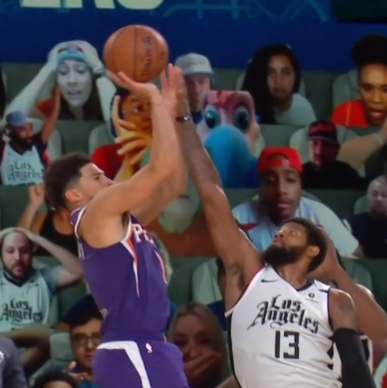 Paul George Completely Contested Devin Booker's Game Winner And He ...