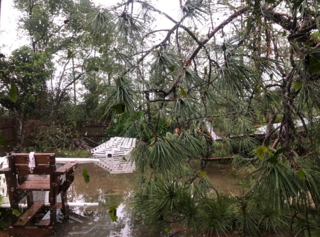 PHOTO House Drowned By Dirty Hurricane Sally Water