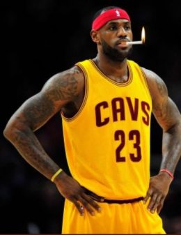 PHOTO Lebron Smoking A Lit Cigar Inside Quicken Loans Arena When He Was ...