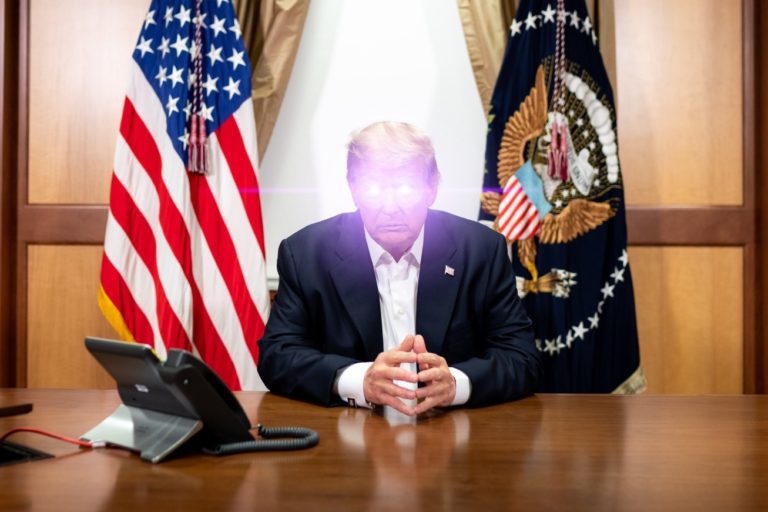 PHOTO Donald Trump With Laser Eyes