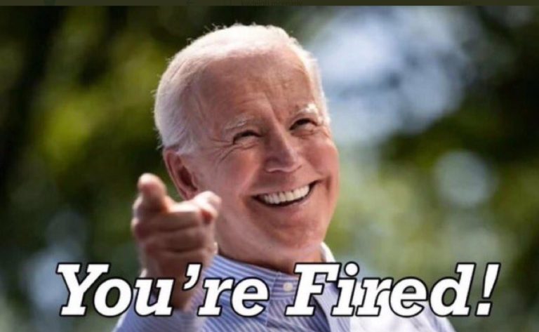 PHOTO Joe Biden Telling Donald Trump You're Fired Meme