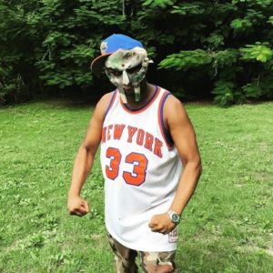 PHOTO MF Doom In A Knicks Jersey