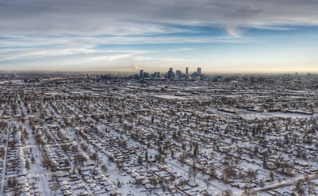 PHOTO Aerial Picture Of Denver Metro Area Covered In 3 Feet Of Snow ...