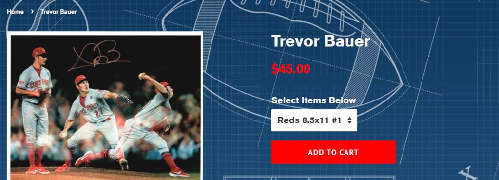 PHOTO Trevor Bauer Signed Baseball Cards Are Still Selling For 45 ...