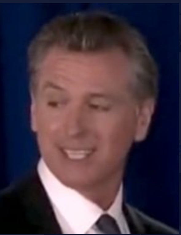 PHOTO Close Up After Getting Booster Shot Gavin Newsom Has Non Moveable ...