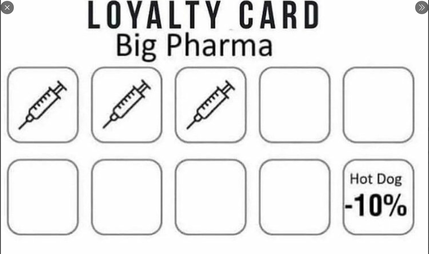 PHOTO Loyalty Card Big Pharma Meme