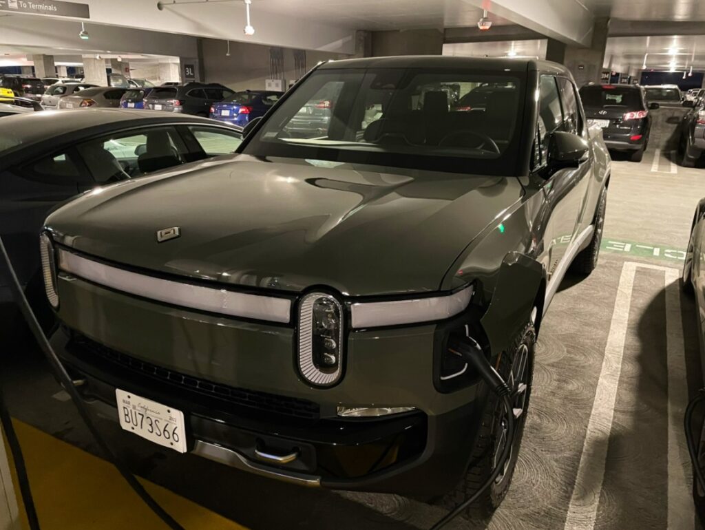 PHOTO Beautiful Black Rivian Spotted Inside San Francisco International ...