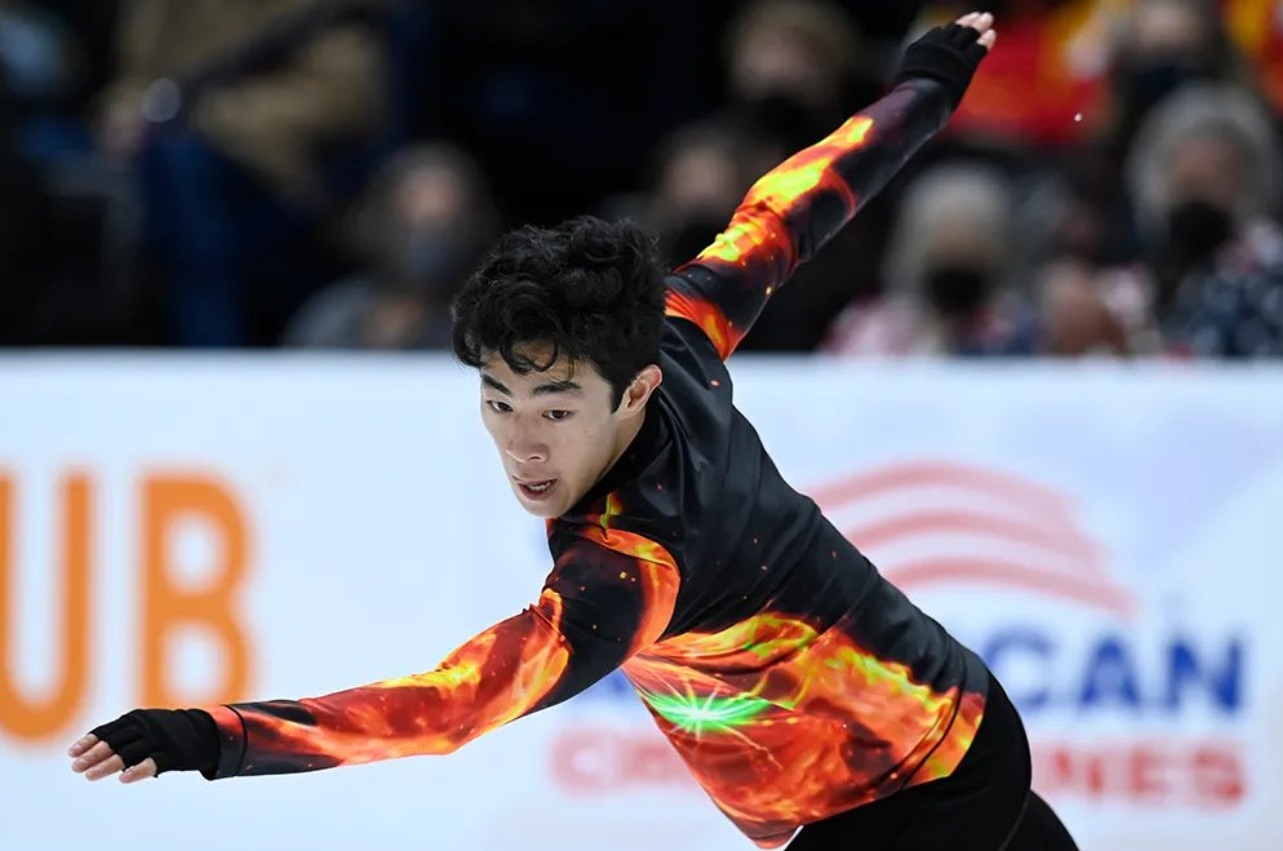 PHOTO Nathan Chen Wearing A Costume That Looks Like A Bag Of Cheetos ...