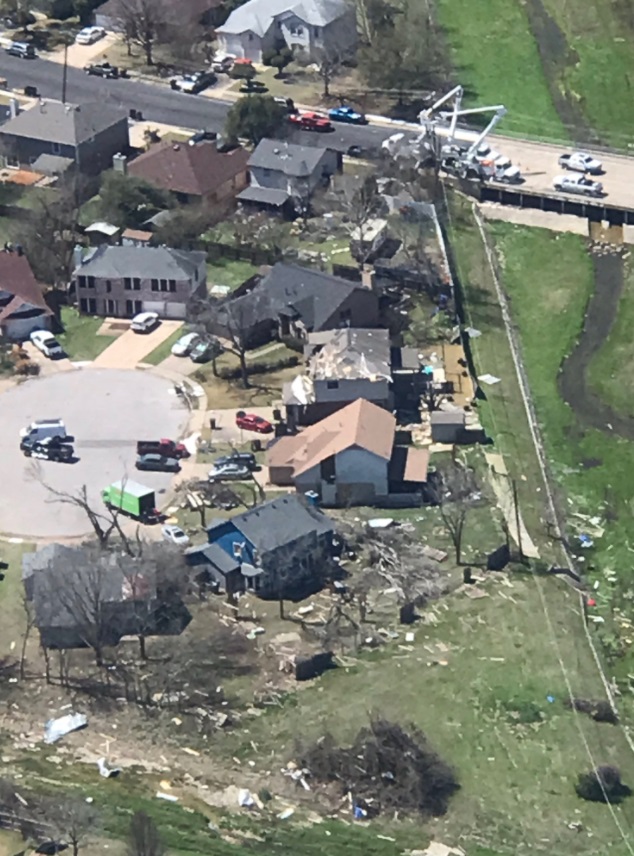 PHOTO Damage To Subdivision Northeast Of I-35/45 Toll Rd Flyover In ...