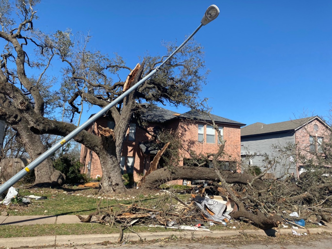 PHOTO Of Damage Off Highway 79 And Red Bud Lane In Round Rock