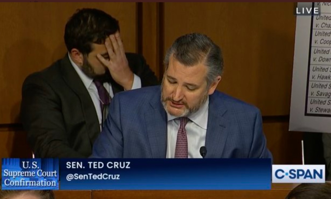 PHOTO Ted Cruz's Staffer Face Palming In The Background While Ted Makes ...