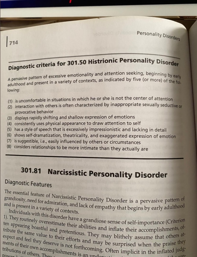 PHOTO DSM-5 Definition Of Histrionic Personality Disorder Straight Out ...