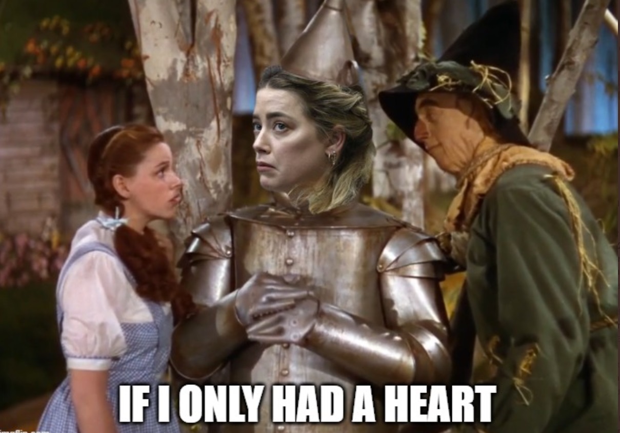 PHOTO If Only I Had A Heart Amber Heard Tin Man Meme