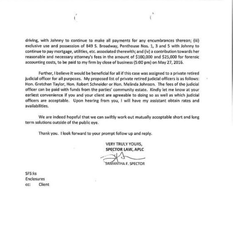 PHOTO Of Extortion Letter Amber Heard's Lawyer Sent To Johnny Depp