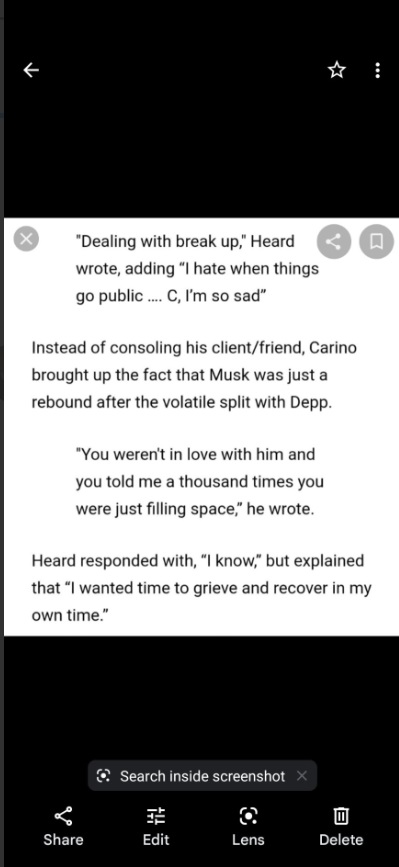 PHOTO Of Text Message Amber Heard Sent To Johnny Depp's Talent Agent In ...