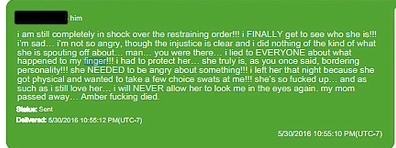 PHOTO Text Message Johnny Depp Sent In May Of 2016 That Says He Lied ...