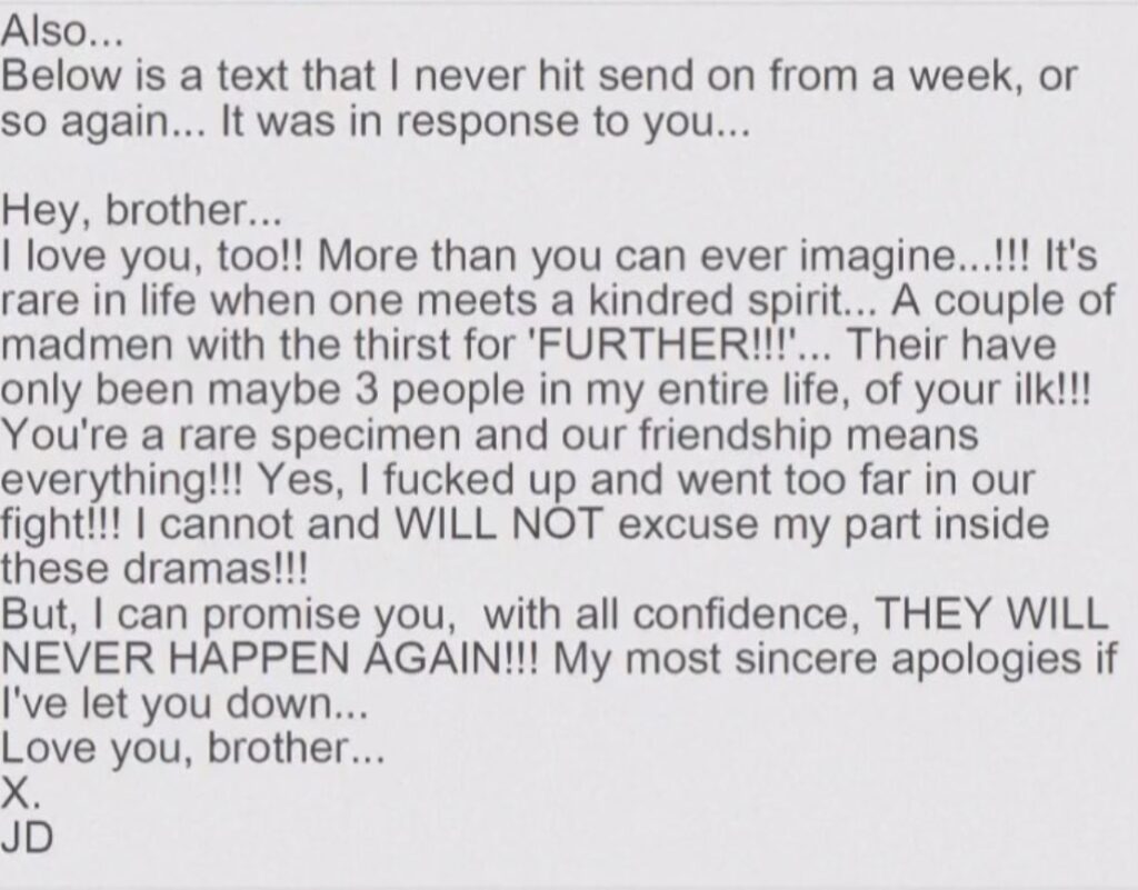 PHOTO Text Message Johnny Depp Sent To Amber Heard's Father Calling Him ...