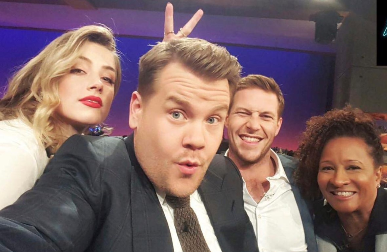 PHOTO DV Victim With Broken Nose Vs Amber Heard On James Cordon And In ...