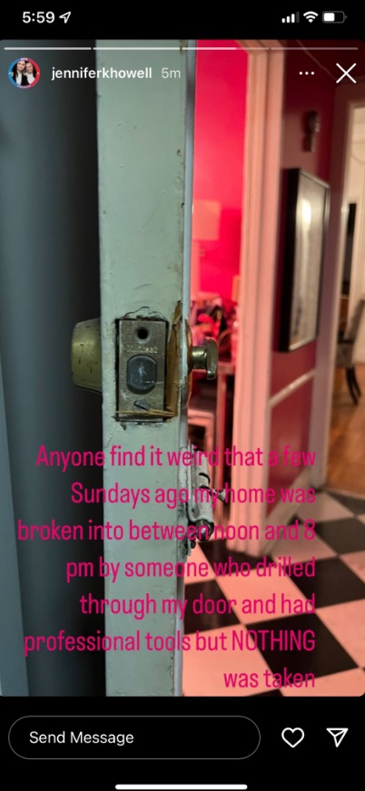 PHOTO Of Man Breaking Door Off And Went Into Jennifer Howell's House ...