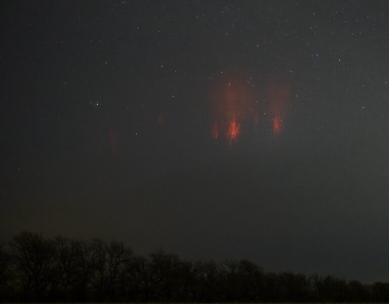 PHOTO Red Sprite Seen Last Night From Just East Of Andover Kansas