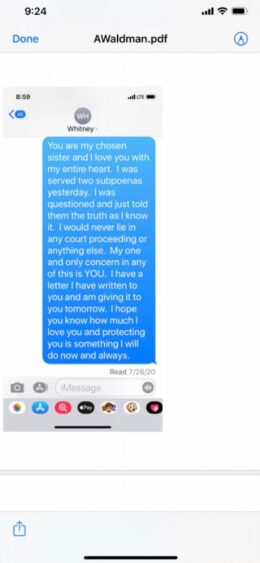 PHOTO Text Messages Showing Jennifer Howell Opened Her Home To Amber ...