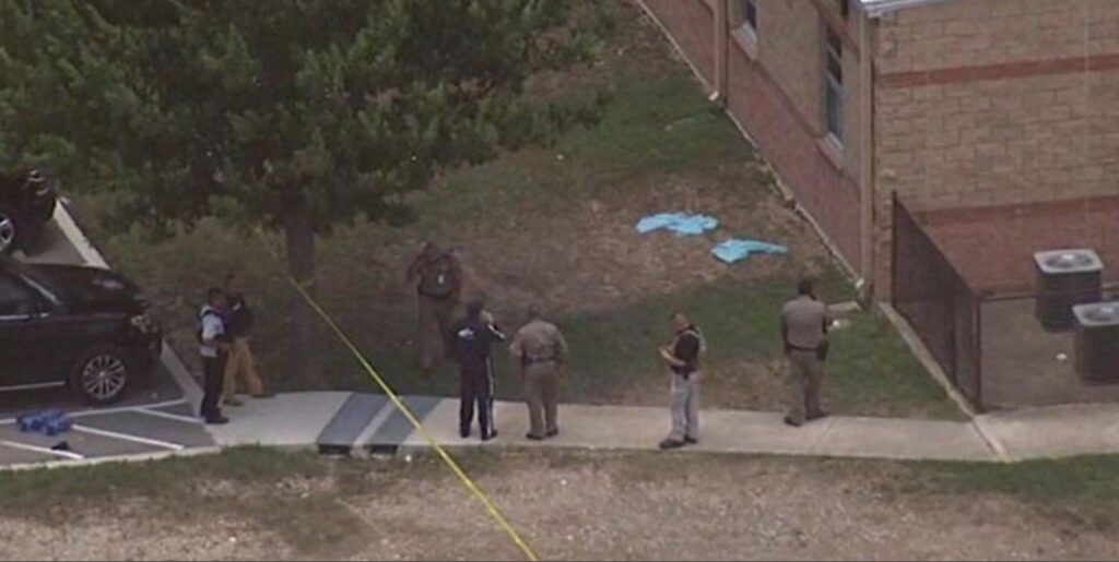 PHOTO The Crime Scene Outside Robb Elementary School Is Big Because The ...