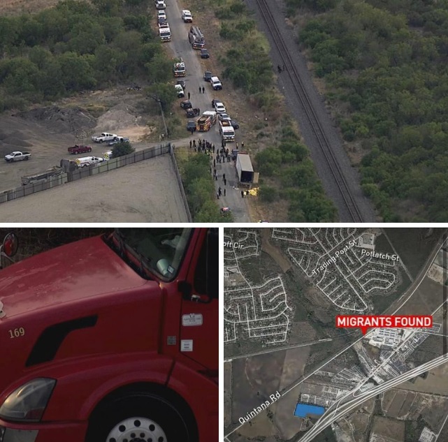 PHOTO Aerial Map View Showing Where Migrants In 18-Wheeler Were Found ...