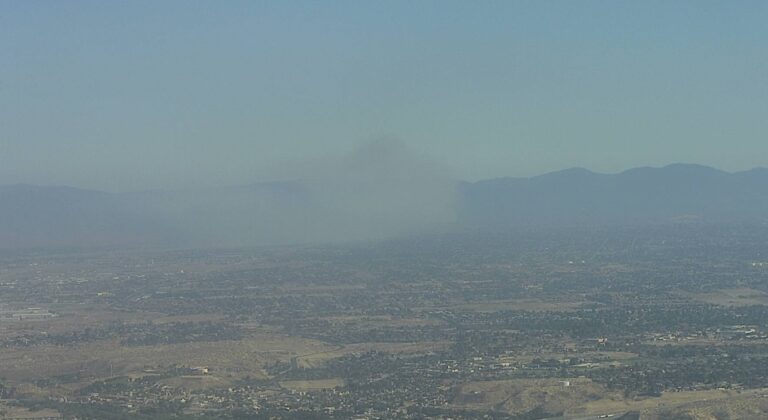 PHOTO Aerial View Of Fire Burning In Hesperia California That Can Be Seen From All Over San ...