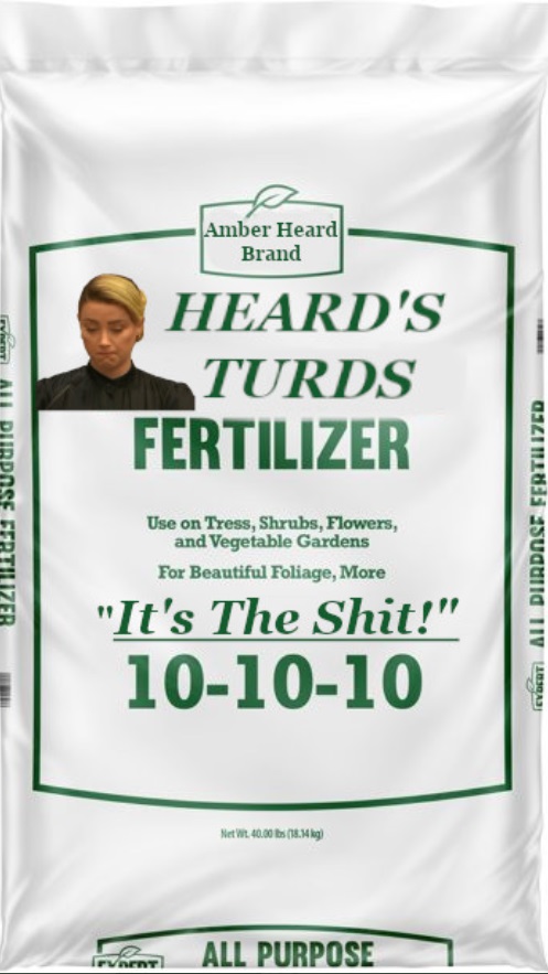 PHOTO Amber Heard Brand Fertilizer Heard's Turds Fertilizer It's The Sh ...