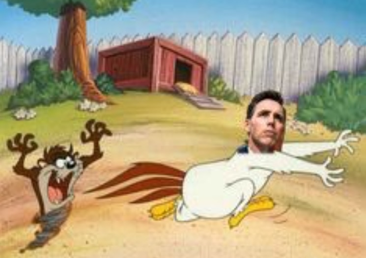 PHOTO Josh Hawley Running Away From The Boogie Man Cartoon Meme
