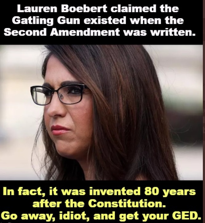 PHOTO Lauren Boebert Claimed The Gatling Existed When 2nd Amendment Was ...