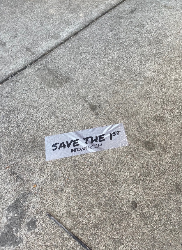 PHOTO Alex Jones Ripped Sticker Off His Mouth That Said Save The 1st ...