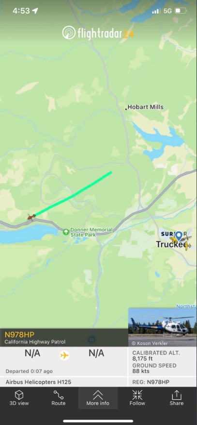 PHOTO California Highway Patrol Was Above Prosser Lake At 4:52 PM When ...