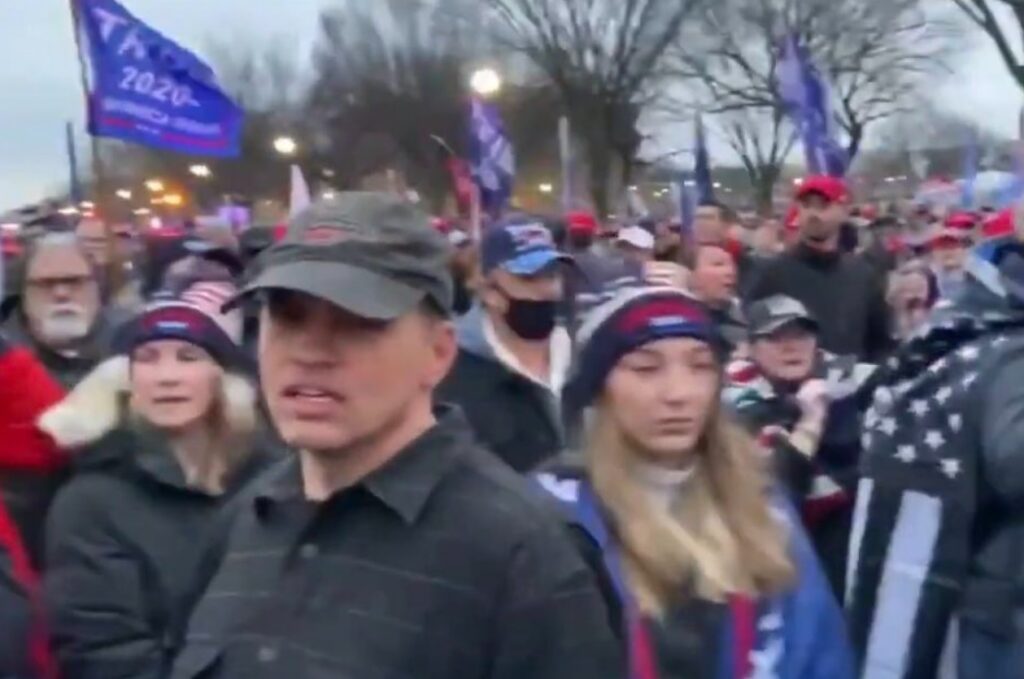 PHOTO Close Up Of Ricky Shiffer In The Crowd Marching To The Capitol On ...