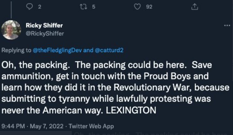 PHOTO Ricky Shiffer Openly Called For People To Reach Out To The Proud Boys