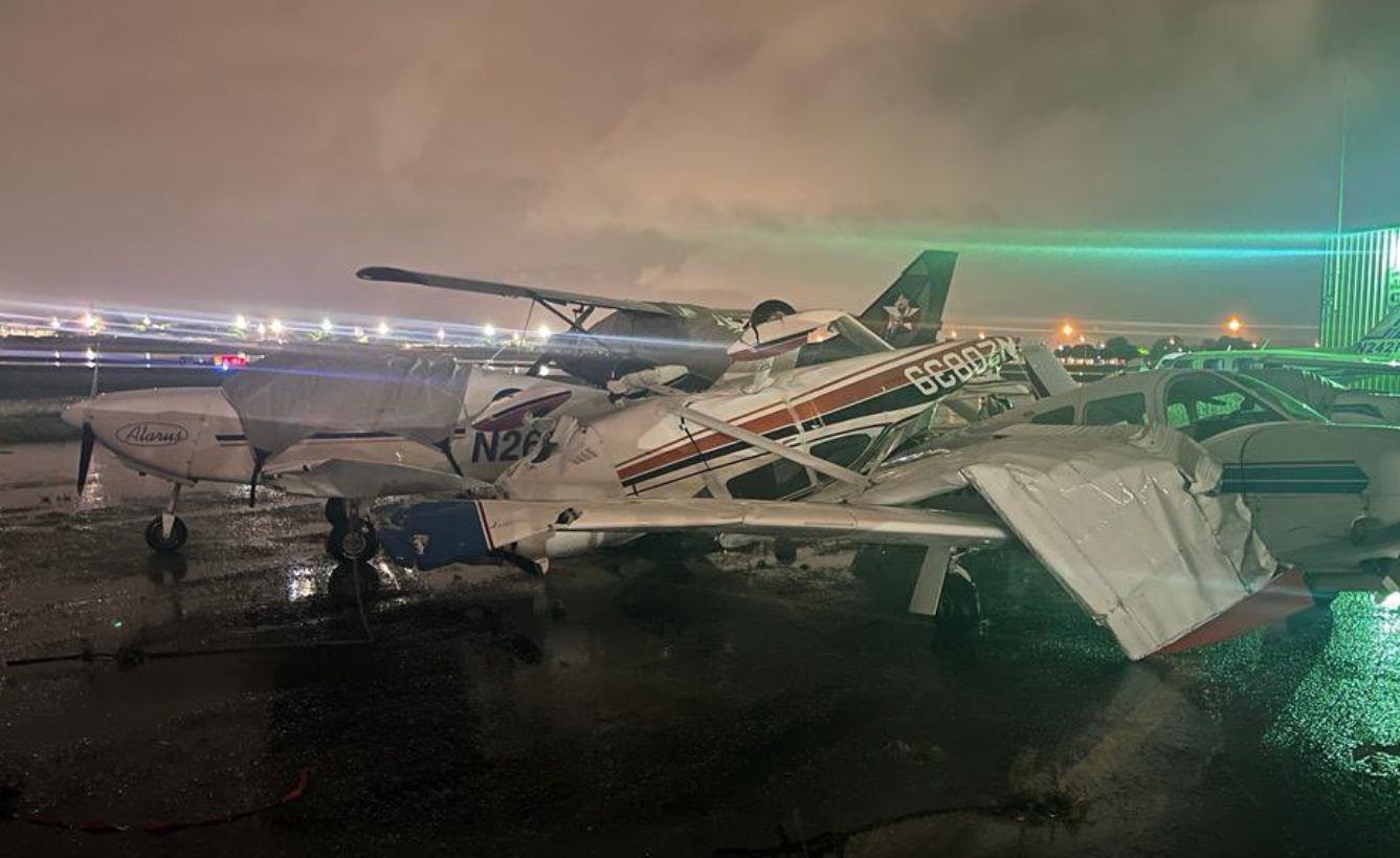 PHOTO All Planes Severely Damaged At North Perry Airport In Hollywood ...