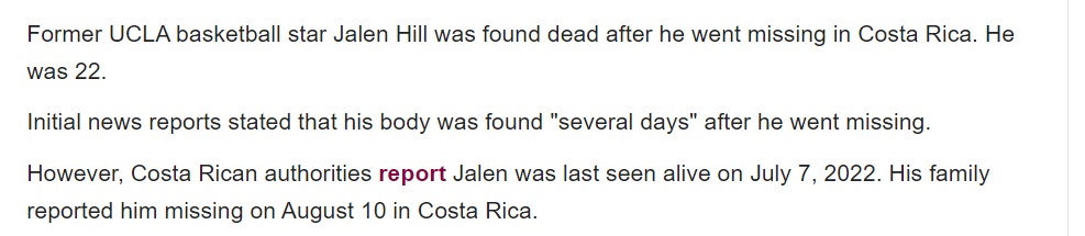 PHOTO Former UCLA Player Jalen Hill Was Last Seen July 7 2022 And Was ...