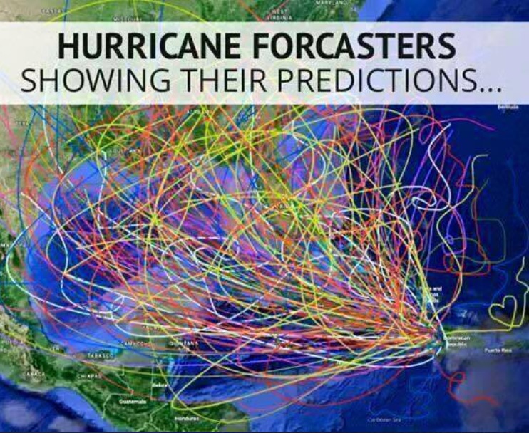 PHOTO Hurricane Forecasters Showing Their Predictions Hurricane Ian ...