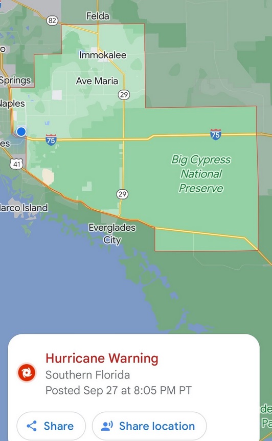 PHOTO Hurricane Ian Is Going To Make A Direct Hit On Naples FL And The ...