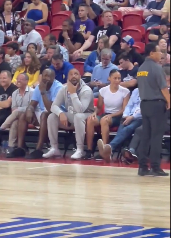 PHOTO Ime Udoka Sitting Right Next To Allison Feaster At Summer League ...