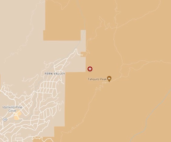 PHOTO Map Showing Where Gavin Escobar Was Rock Climbing In Idyllwild ...