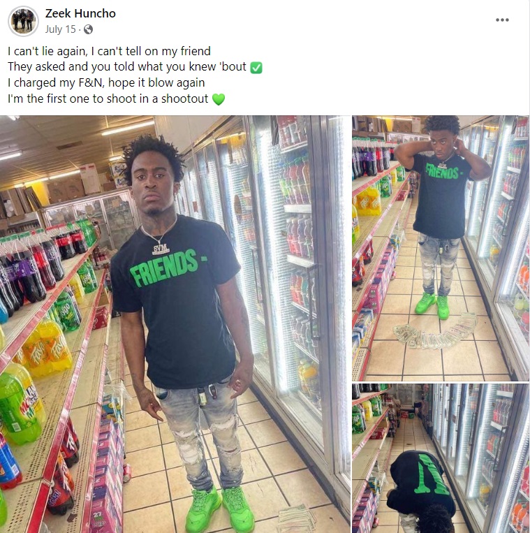 PHOTO Memphis Shooter Zeek Huncho Said He's The First One To Shoot In A ...